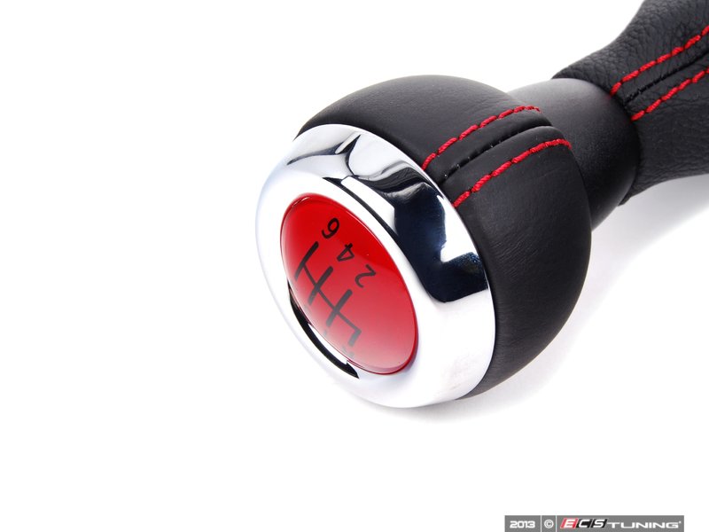 Genuine MINI - 25117638583 - JCW GP2 Shift Knob W/ Boot - Black / Red ...