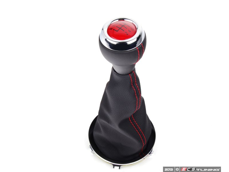 Genuine MINI - 25117638583 - JCW GP2 Shift Knob W/ Boot - Black / Red ...