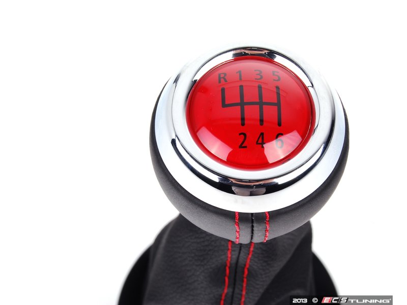 Genuine MINI - 25117638583 - JCW GP2 Shift Knob W/ Boot - Black / Red ...