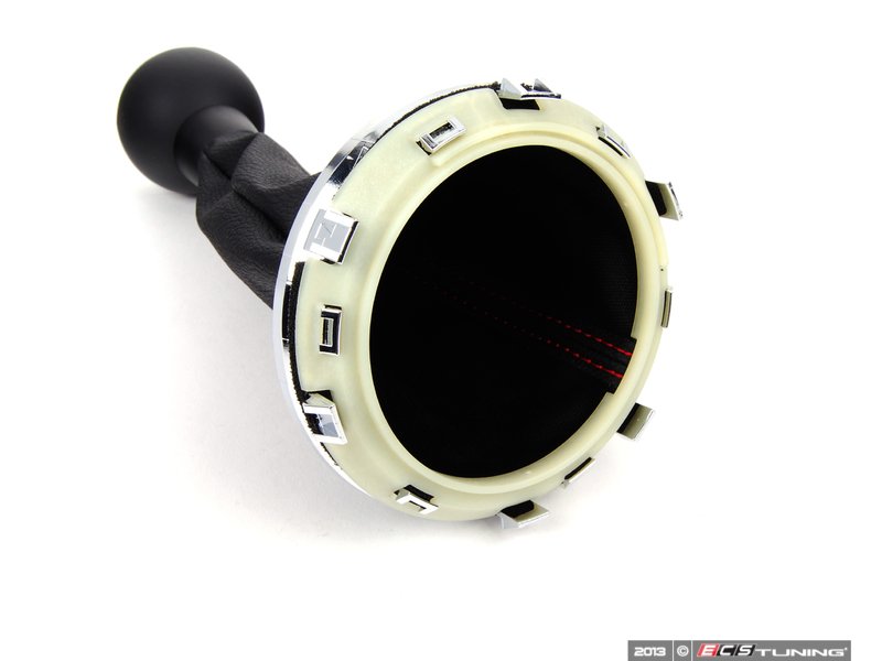 Genuine MINI - 25117638583 - JCW GP2 Shift Knob W/ Boot - Black / Red ...