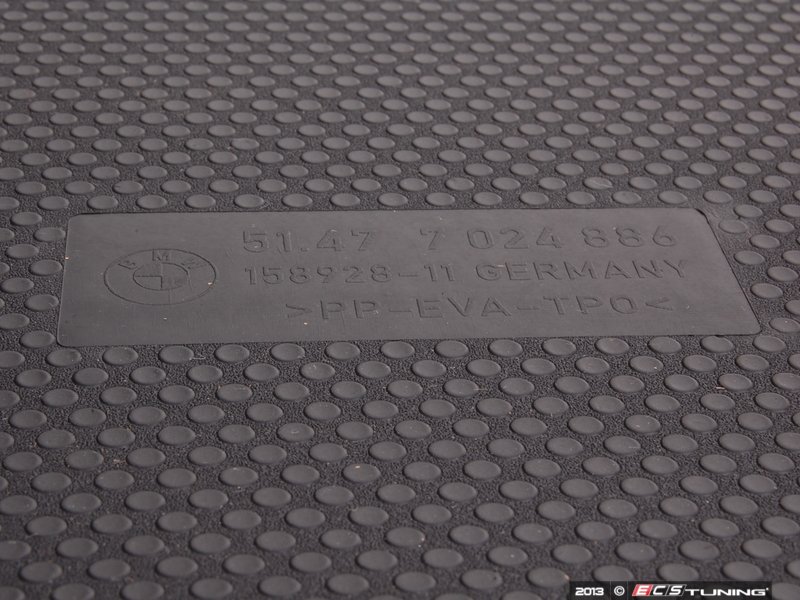 Genuine BMW - 51477024886 - Velour Trunk Mat - Gray (51-47-7-024-886)