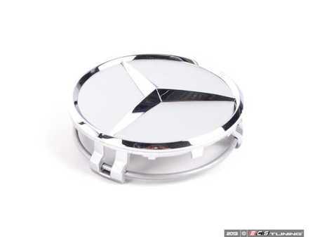 Genuine Mercedes Benz - 66470206 - Chrome Mercedes Star Center Cap ...