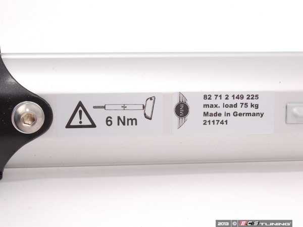 Genuine MINI - 82712149225 - Roof Rack Base Bars (82-71-2-149-225)