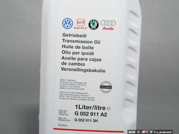 Genuine Volkswagen Audi - G052911A2 - Manual Transmission Fluid - 1 ...