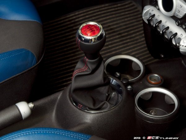 Genuine MINI - 25117638583 - JCW GP2 Shift Knob W/ Boot - Black / Red ...