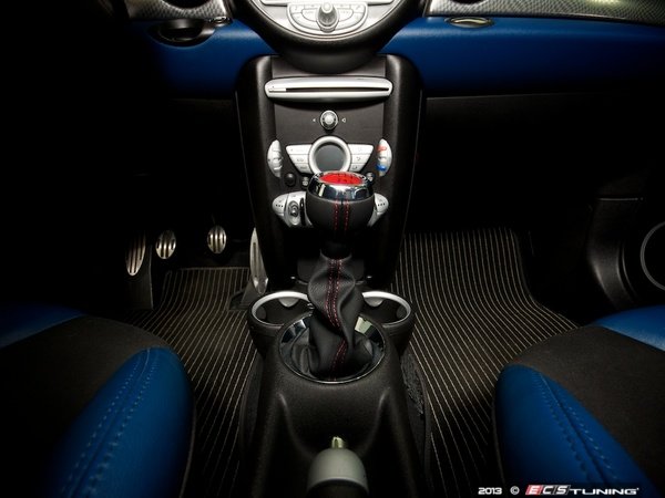 Genuine MINI - 25117638583 - JCW GP2 Shift Knob W/ Boot - Black / Red ...