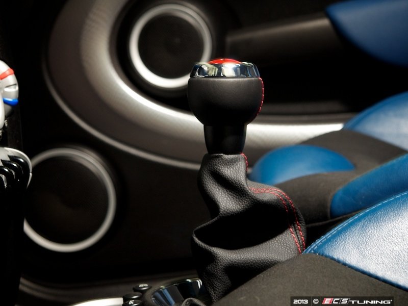 Genuine MINI - 25117638583 - JCW GP2 Shift Knob W/ Boot - Black / Red ...