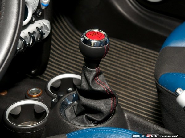 Genuine MINI - 25117638583 - JCW GP2 Shift Knob W/ Boot - Black / Red ...
