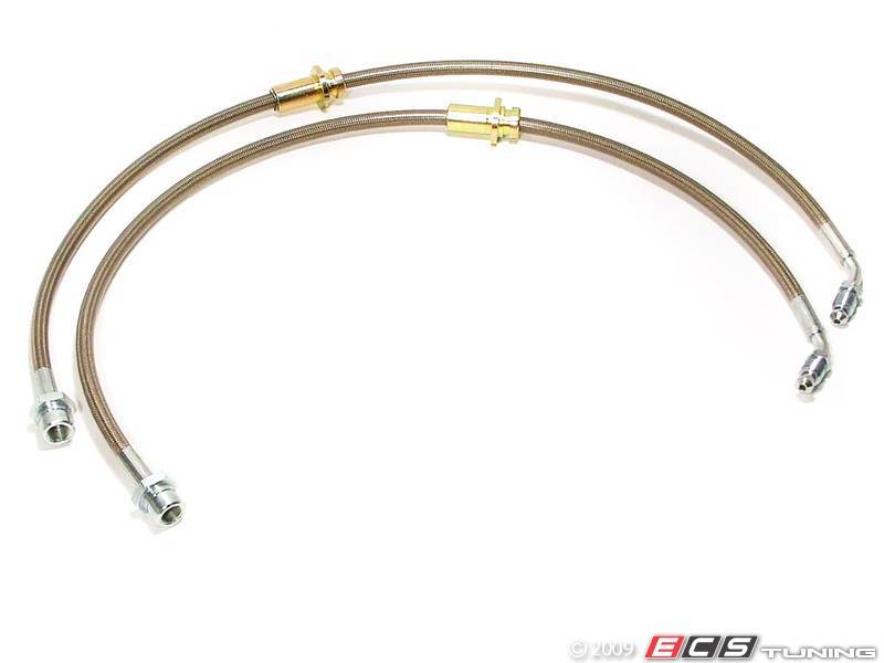 ECS - ECSR32FBLK - ECS Stainless Steel Brake Line Kit-2 Line Front Kit