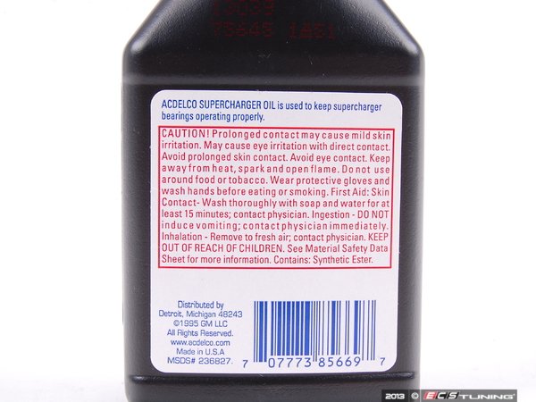 AC Delco - 12345982 - Supercharger Oil - 4oz