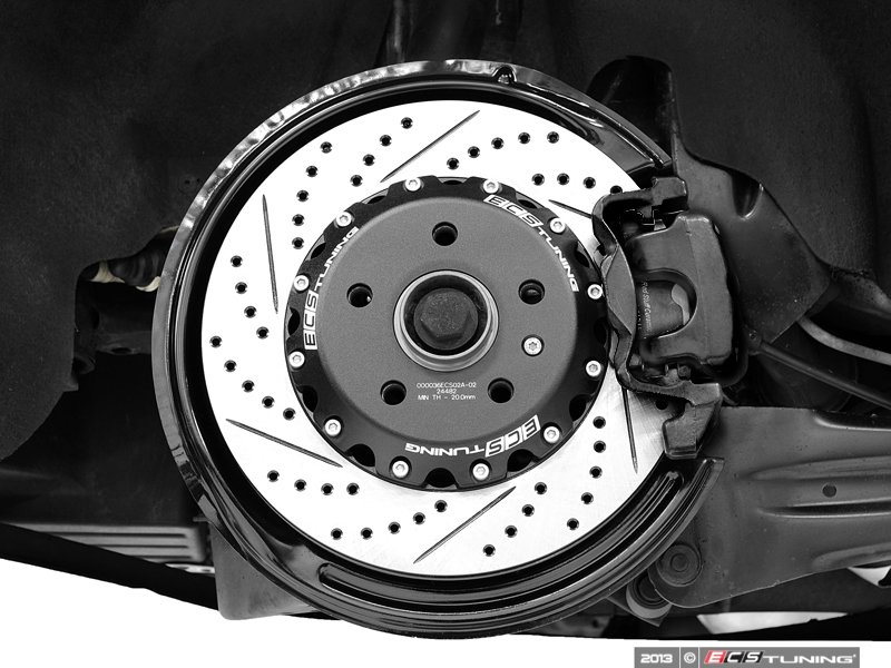 ECS - 000036ECS02AKT - Rear Cross-Drilled & Slotted 2-Piece Semi-Floating Brake Rotors - Pair ...