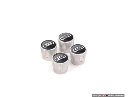 Genuine Volkswagen Audi - 80A071215 - Audi Rings Valve Stem Cap - black ...