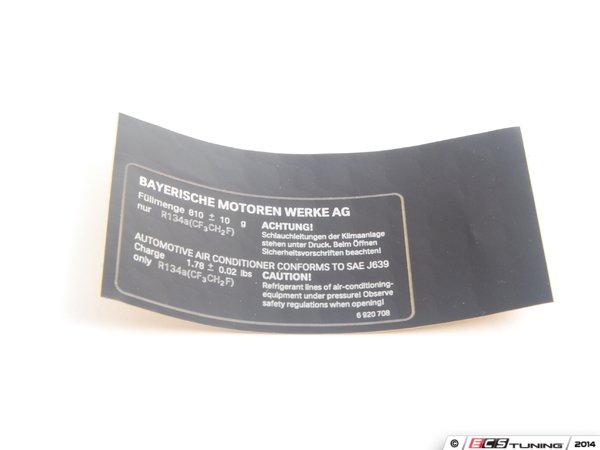 Genuine BMW - 64506920708 - LABEL (64-50-6-920-708)