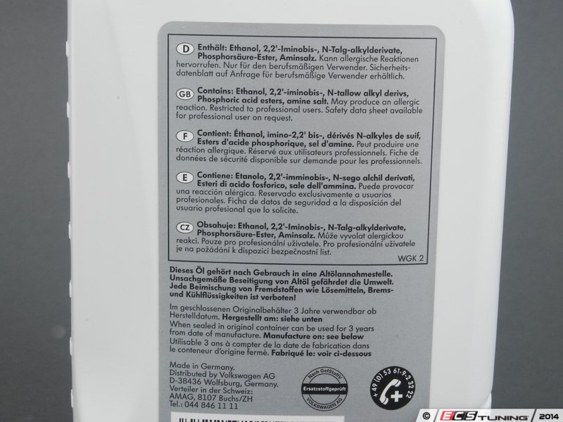 Genuine Volkswagen Audi - G052527A2 - Manual Transmission Fluid - 1 ...
