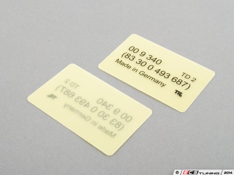 Genuine BMW - 83300493687 - REMOVER (83-30-0-493-687)