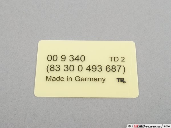 Genuine BMW - 83300493687 - REMOVER (83-30-0-493-687)