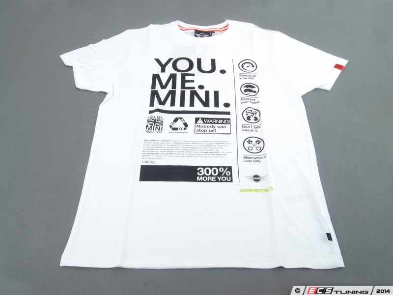 Genuine MINI - 80142338770 - Mens MINI T-Shirt YOU.ME.MINI. White ...