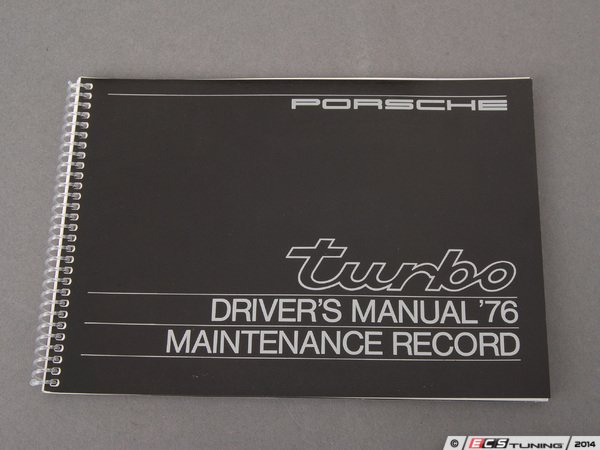 Genuine Porsche - WKD467020 - 1976 911 Turbo Owner's Manual