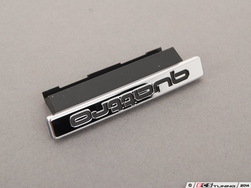 Genuine Volkswagen Audi - 8K08537362ZZ - "Quattro" Grille Emblem - Chrome