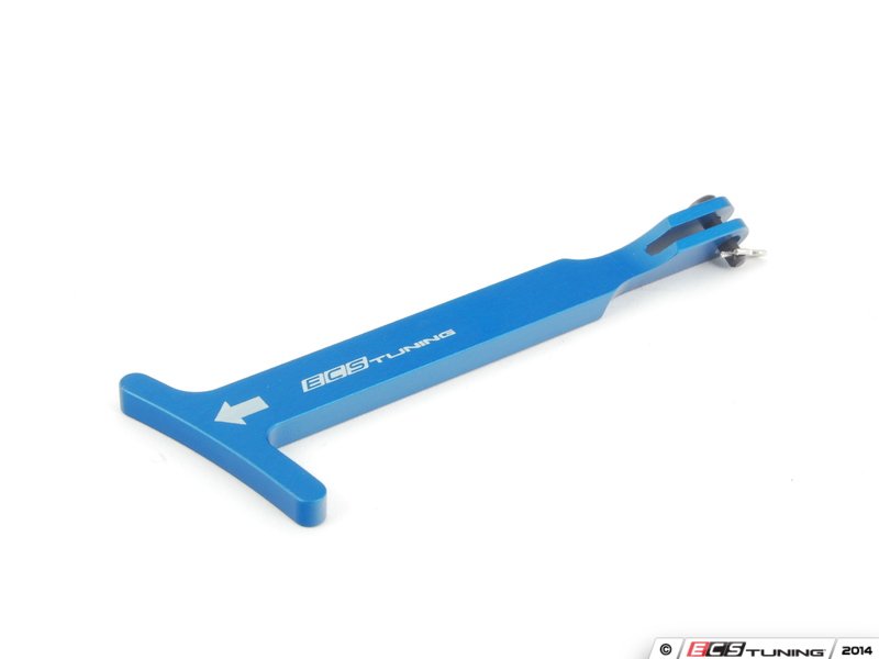 ECS - 4200ECS02A-04 - Billet Aluminum Hood Pull Release Rod - Blue Anodized