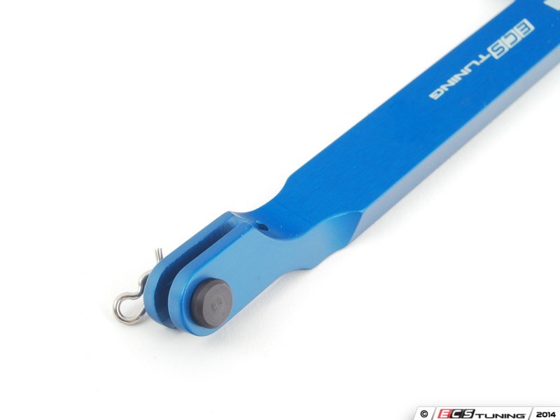 ECS - 4200ECS02A-04 - Billet Aluminum Hood Pull Release Rod - Blue Anodized