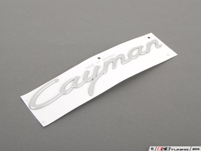 Genuine Porsche - 98755923901 - Cayman Logo - Satin Aluminum
