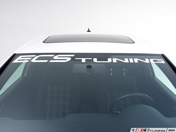 ECS - WT47X6WBAN - Vinyl Windshield Banner - White