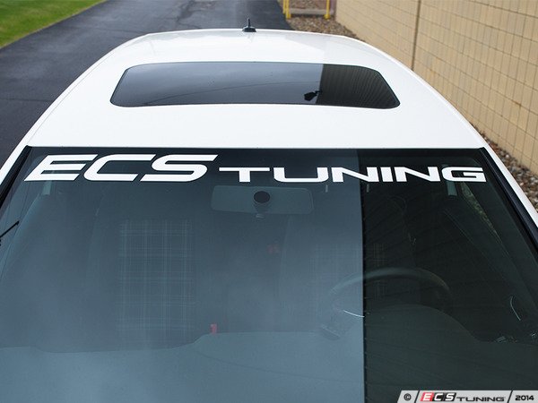 ECS - WT47X6WBAN - Vinyl Windshield Banner - White