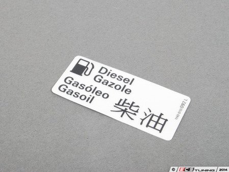 Genuine Volkswagen Audi - 1H0010092L - Diesel Fuel Door Sticker (1H0 ...