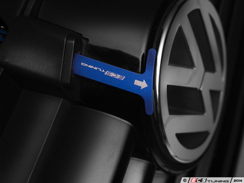 ECS - 4200ECS02A-04 - Billet Aluminum Hood Pull Release Rod - Blue Anodized