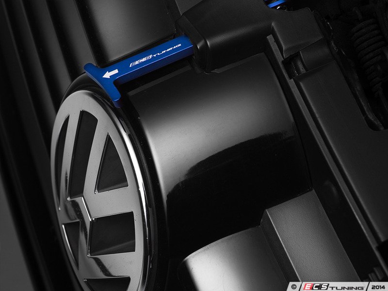 ECS - 4200ECS02A-04 - Billet Aluminum Hood Pull Release Rod - Blue Anodized