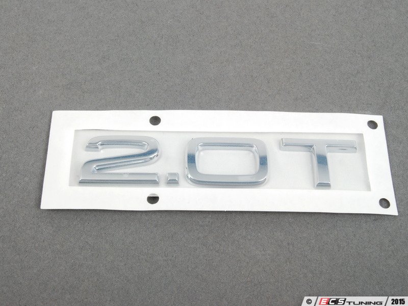 Genuine Volkswagen Audi - 8R0853743A2ZZ - '2.0T' Emblem - Chrome (8R0 ...