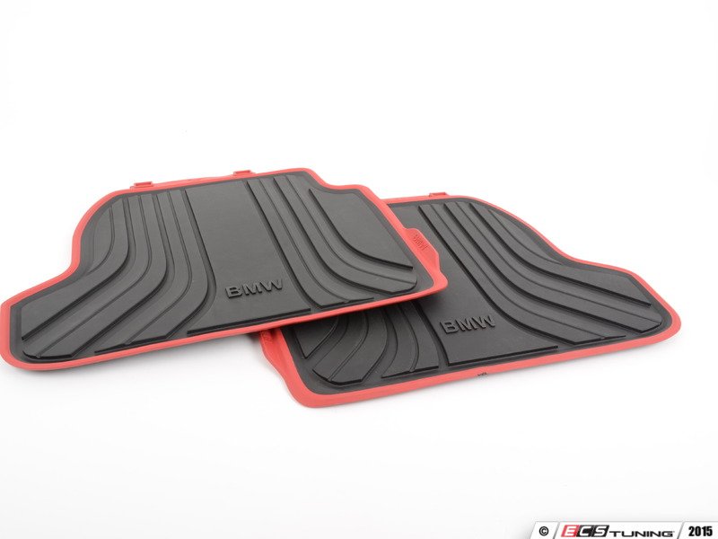 Genuine BMW - 51472297427 - F22/F87 rear Rubber Floor Mats - Black (51 ...