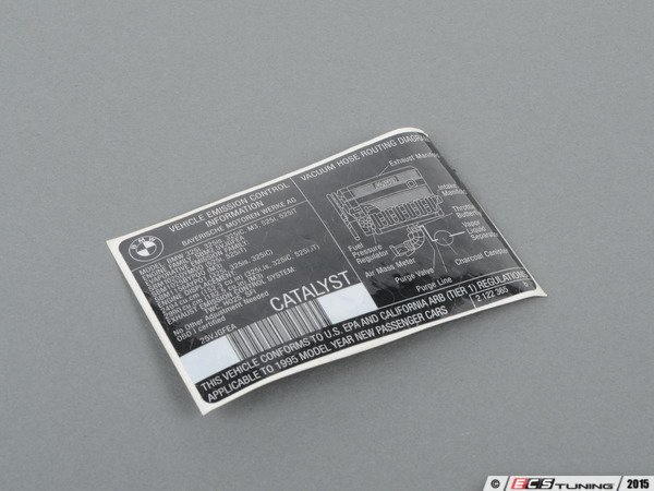 Genuine BMW - 71212122365 - Emissions Label (71-21-2-122-365)
