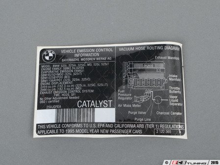 Genuine BMW - 71212122365 - Emissions Label (71-21-2-122-365)