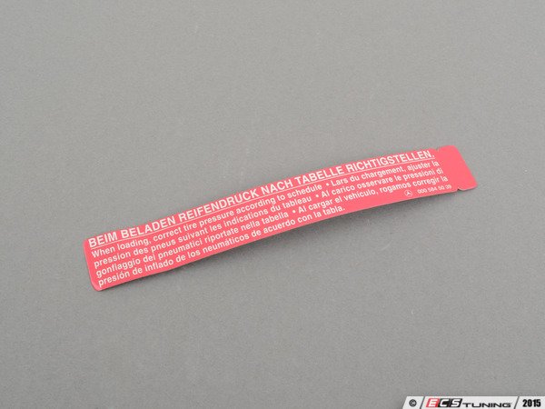 Genuine Mercedes Benz - 0005845039 - GUMMED LABEL - (NO LONGER AVAILABLE)
