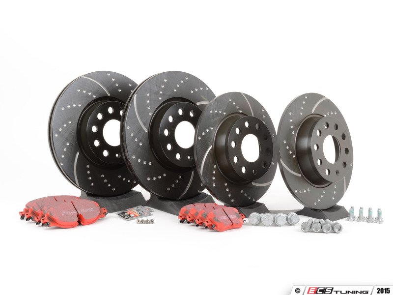 Assembled By ECS - 1k0615301abKT - Front & Rear Brake Service Kit ...