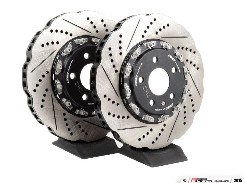 ECS - 003523ECS01A01KT - Front 2-Piece Tru-Float Scalloped Brake Rotors ...