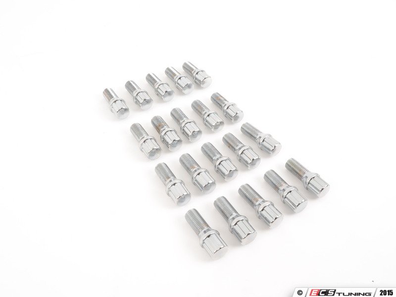 MRR Design - BOLT-14x1.5 - Conical Seat Tuner Spline Bolt Set - Chrome