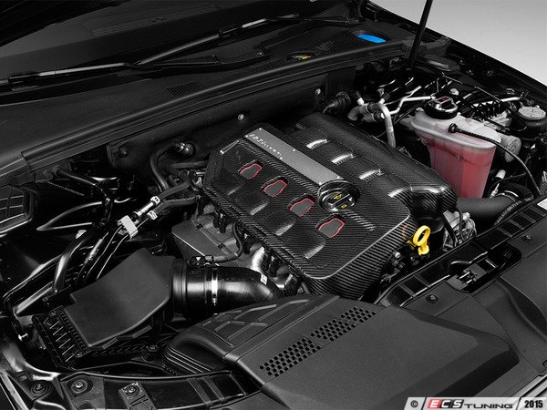Assembled By ECS - 005243ECS04KT - Carbon Fiber Engine Cover Kit - Audi ...