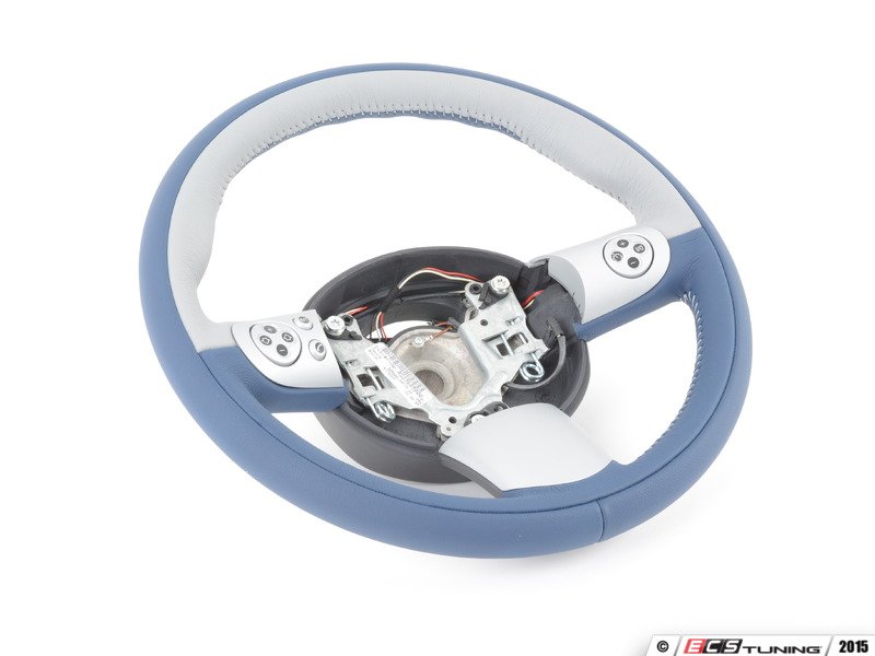 Genuine MINI - 32306770329 - Three Spoke Steering Wheel - Blue/Gray ...