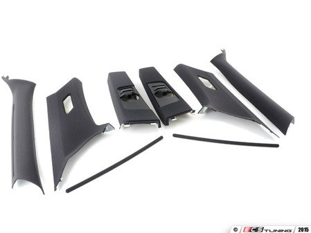 Genuine BMW - 51432699053KT - A-B-C Pillar Cover Kit - black