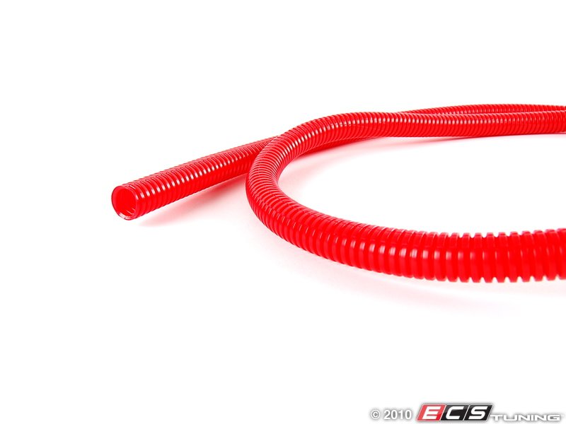 ECS - 7700k153 - Split Wire Loom, 3/8" Diameter, 5' Length - Red