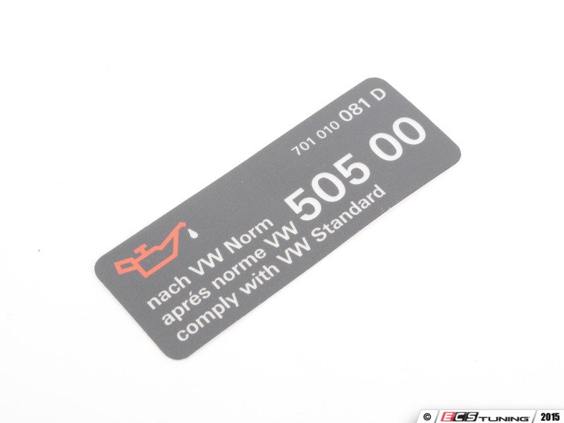Genuine Volkswagen Audi - 701010081D - STICKER (701 010 081 D)