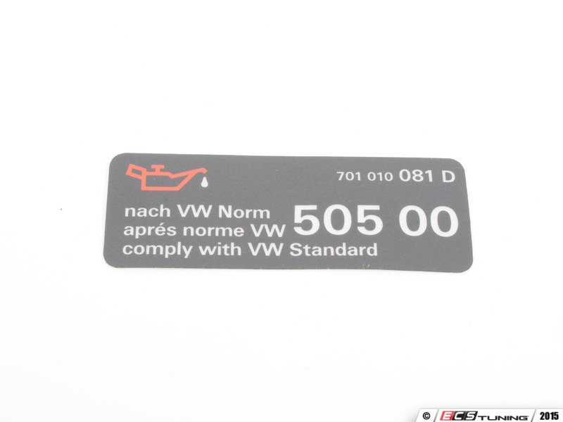 Genuine Volkswagen Audi - 701010081D - STICKER (701 010 081 D)