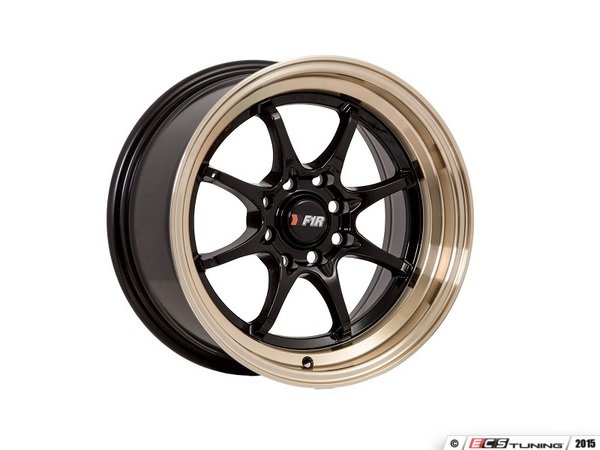 F1R Wheels - F03158BKBZ25 - F03 15x8 4x100/114.3 25ET Black/ Bronze Lip ...