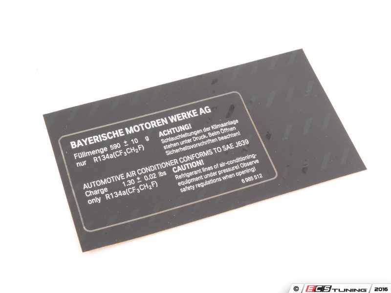 Genuine BMW - 64506985512 - LABEL (64-50-6-985-512)