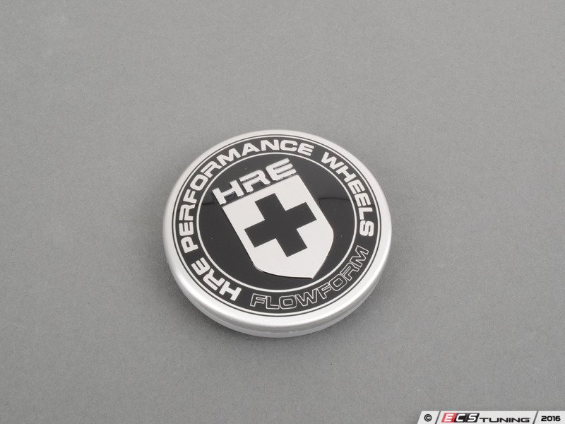 HRE - CAP-HRE-BLK-FF - HRE FlowForm Wheel Center Cap (Silver on Black)