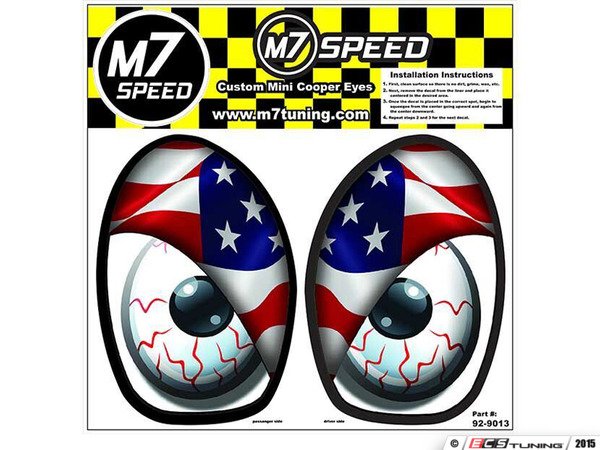 M7 Speed - 92-9013 - M7 Eye Decal Set - American Flag Color