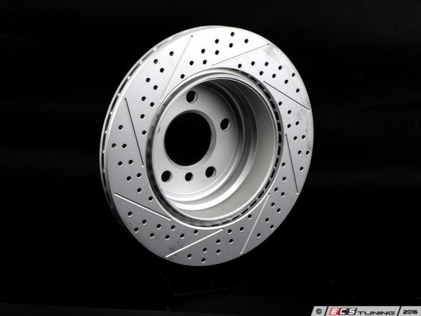 ECS - 013176ECS04A-01 - Rear Cross Drilled & Slotted Brake Rotors ...